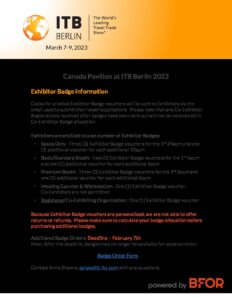 ITB 2023 Badge Information Canada - B-FOR