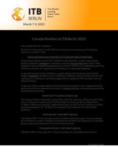 ITB 2023 Canada Welcome Letter - B-FOR
